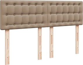 Box spring postel s matrací cappuccino 140x200 cm umělá kůže 3286127