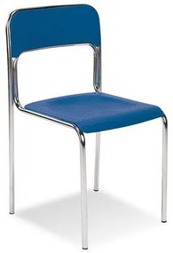 Nowy Styl  Plastová jídelní židle Cortina Chrom, modrá