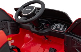 Ramiz Elektrické autíčko Aston Martin DBX pro děti červené + dálkové ovládání + EVA kola + pásy + plynulý start + audio LED