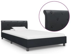 Rám postele černý umělá kůže 100 x 200 cm 284877