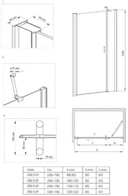 Aplomo Primo sprchové dveře, chrom Rozměr sprch.dveří: 90cm