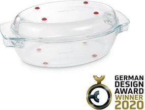 TESCOMA Oválný pekáč s poklopem GrandCHEF 35 x 21 cm, skleněný