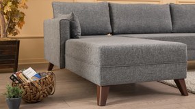 Hanah Home Designová pohovka BELLA šedá levá 275 cm 825BLC1503