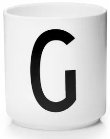 Porcelánový hrnek s písmenem G, bílá Design Letters