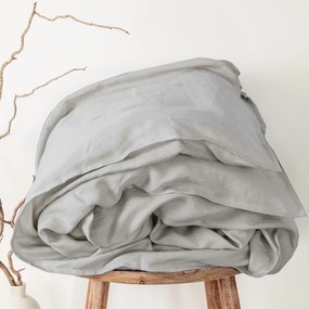 TULULUM Šedý lněný povlak na přikrývku VIVA CLOUD Rozměr přikrývky: 140 x 200 cm