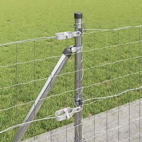 Zahradní euro plot s betonovým základem 10 x 0,6 m Stříbrná 3351052