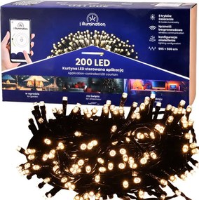 Venkovní LED světélka SMART 200 LED teplá bílá