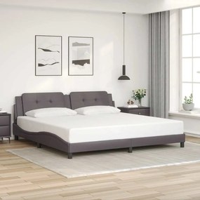 Rám postele bez matrace Zadar šedý 200x200 cm umělá kůže 3208208