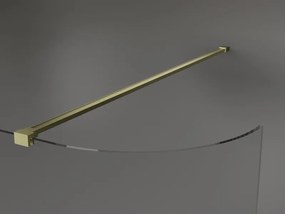 Mexen Kioto, sprchová zástěna Walk-In 80 x 200 cm, 8mm čiré sklo, zlatý matný profil, 800-080-101-55-06