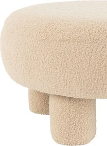 Béžová kulatá stolička Teddy Bouclé Beige - Ø 52*28 cm