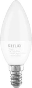 RETLUX REL 35 LED C37 4x5W E14 / 430 lm / 3000K - teplá bílá / 4ks