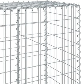Gabionový koš s víkem 500 x 50 x 200 cm pozinkované železo 3295170