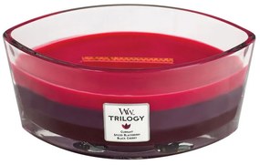 Svíčka oválná váza  WoodWick TRILOGY  454g - Letní bobule