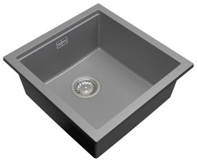 Gamma Decor 4850, 1-komorový granitový dřez 480x500x215 mm, šedá, GMA-ZLE000166
