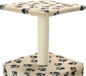 Škrabadlo pro kočky sisalové sloupky 55 cm béžové s potiskem 170540