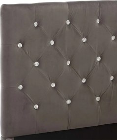 Rám postele šedý samet 140 x 200 cm 286832