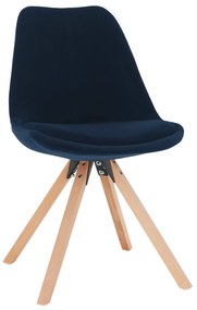 Kondela Židle, modrá Velvet látka/ buk, SABRA