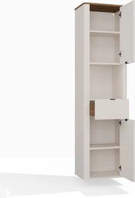 Závěsný koupelnový sloupek CORDOBA 2D1S béžová/dub castello
