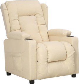 Polohovací křeslo krémové textil 339057