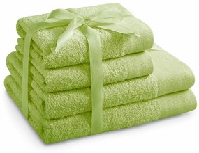 AmeliaHome Sada ručníků a osušek Amari světle zelená, 2 ks 50 x 100 cm, 2 ks 70 x 140 cm