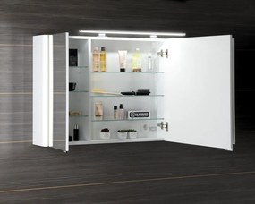 Sapho, LUCIE galerka s LED osvětlením, 126x70x17cm, bílá, LU125-0030