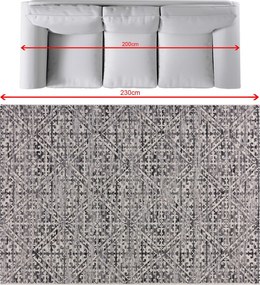 Koberec Breeze beige/charcoal grey 160x230 cm