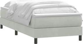 Box Spring Postel s matrací Světle šedá 90x220 cm Samet 3315951