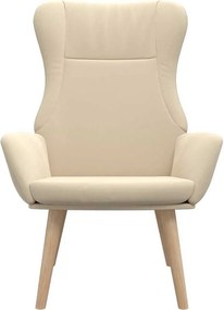 Relaxační židle krémová textil 341396