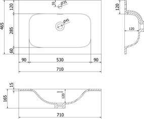 Mexen Orio, koupelnová skříňka 70 cm s umyvadlem Vela, 1 zásuvka, bílá lesklá, 91A10-07047-1-BF00-W23M00