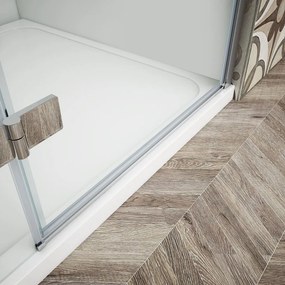 Gelco Trinity Chrom čtvercový sprchový kout 80 x 80 x 200 cm otevírací levá aluchrom sklo čiré GT5680-80CL-CH