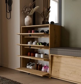 Botník s výklopnými dvířky LOKA dub artisan