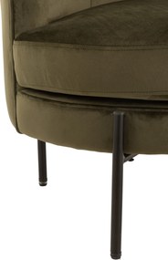 Zelené sametové kulaté křeslo Lounge chair Jammy Green - 71*67*66cm