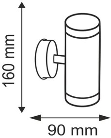 Venkovní nástěnné svítidlo OLIMP 1 2xGU10/35W nerez IP44