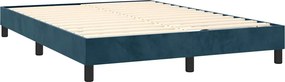 Box spring postel s matrací tmavě modrá 140x190 cm samet 3141303