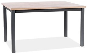 SIGNAL Jídelní stůl - ADAM, 120x68, dub votan/matná černá