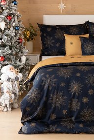 Matějovský povlečení Gold Christmas Flanel premium Rozměr: 140 x 220 cm, 70 x 90 cm