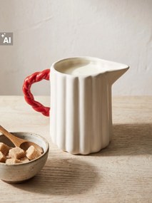 Sinsay - Rýhovaný džbánek s pleteným uchem - červená