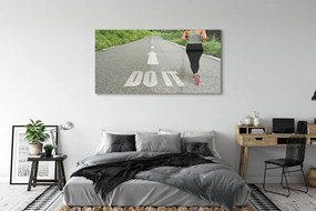 akrylový obraz Žena road kurz 140x70 cm