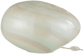 OnaDnes -20% Bílá skleněná stolní lampa J-line Oyster 24 cm