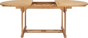 vidaXL Rozkládací zahradní stůl (150–200) x 100 x 75 cm masivní teak [44675]