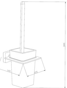 Mexen Arno záchodový wc kartáč, bílý, 7020750-20
