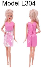 Oblečky pro panenku Barbie - lesklé party šaty s flitry Varianta: model L304