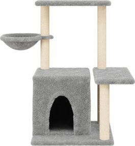 Škrabadlo pro kočky se sisalovými sloupky světle šedé 83 cm 172110