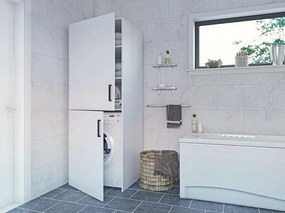 Casarredo - Komfort nábytek Koupelnová vysoká skříň MENTON na pračku, bílá