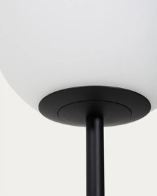 Bílá/černá stojací lampa se skleněným stínidlem (výška 155 cm) Brisia – Kave Home