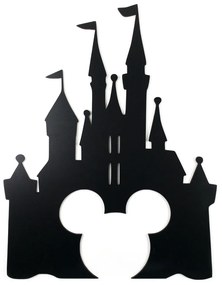 Živá Zeď Dřevěná nástěnná černá dekorace Zámek Mickey Mouse