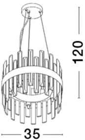 Luxusní lustr Crown 35 zlaté
