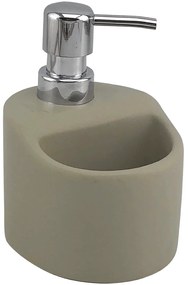 Kuchinox Yogo, keramický dávkovač saponátu 330ml na postavení, béžová-chromová, LAV-AMP_4M2M