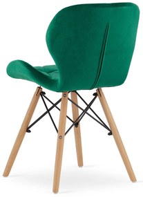 Zelená židle LAGO VELVET