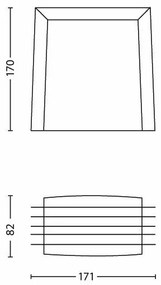 Philips - Venkovní nástěnné svítidlo SHADES 1xE27/15W/230V IP44 šedá